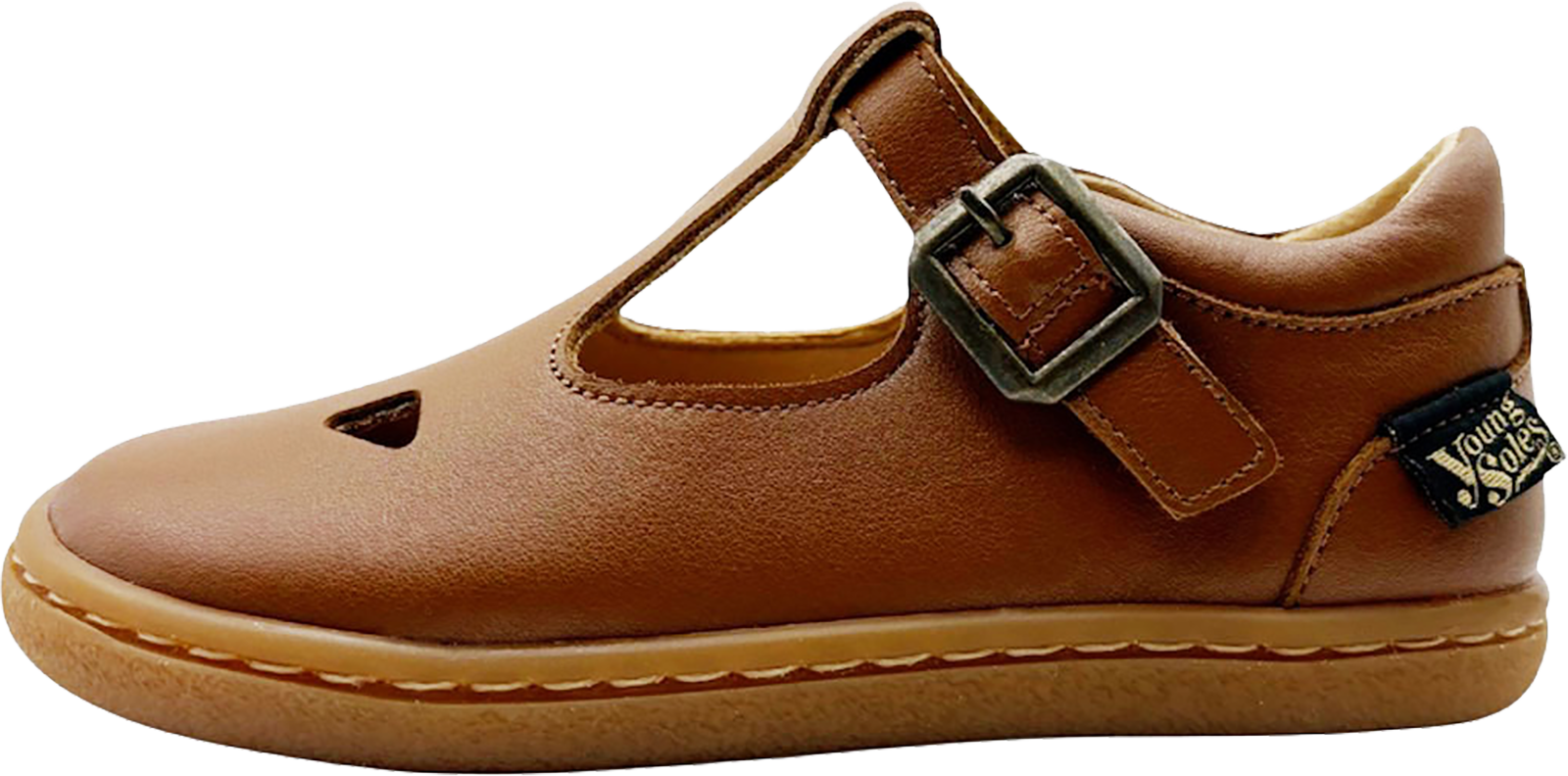 Darcey T-Bar Kids Barefoot Shoe Chestnut Brown Leather – Young Soles London