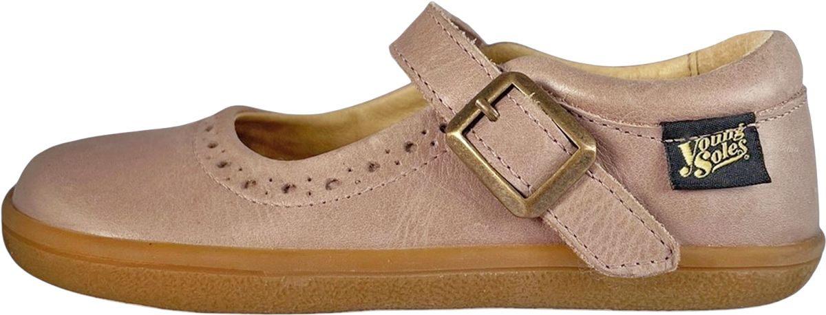 Holly Mary Jane Kids Barefoot Shoe Rose Leather – Young Soles London