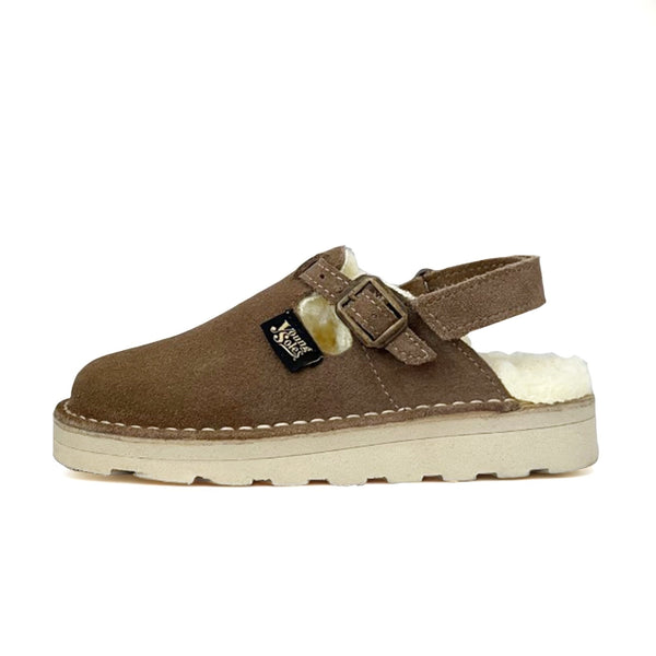 Heidi Kids Wool-Lined Clog Stone Suede – Young Soles London