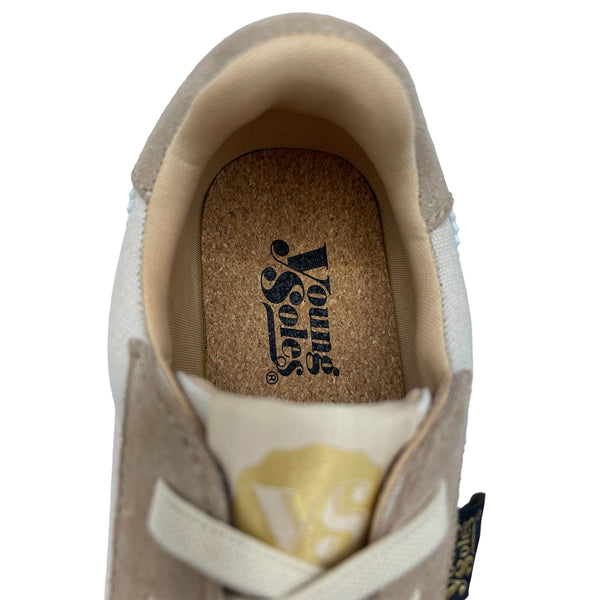 Keegan Kids Sneaker Ecru Textile and Suede – Young Soles London